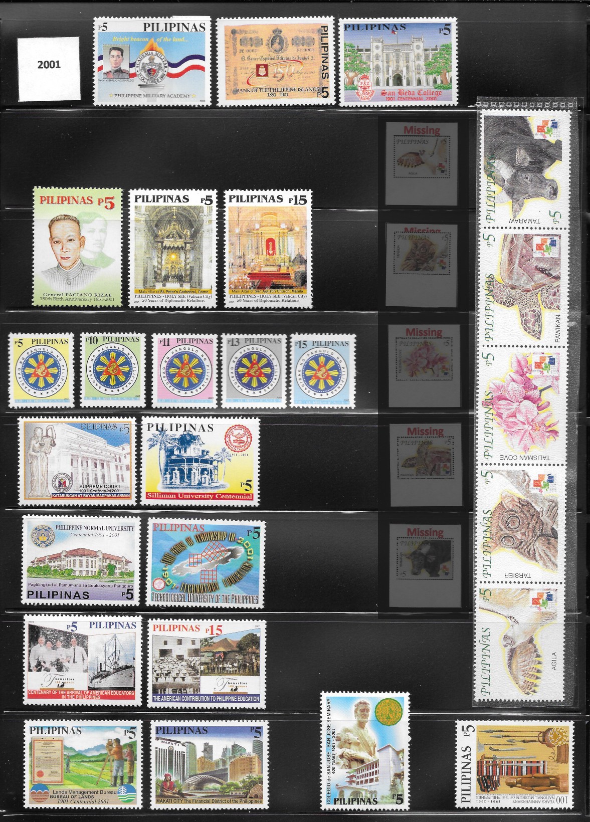 Philippine Stamps of 2001 - Phil-Philately